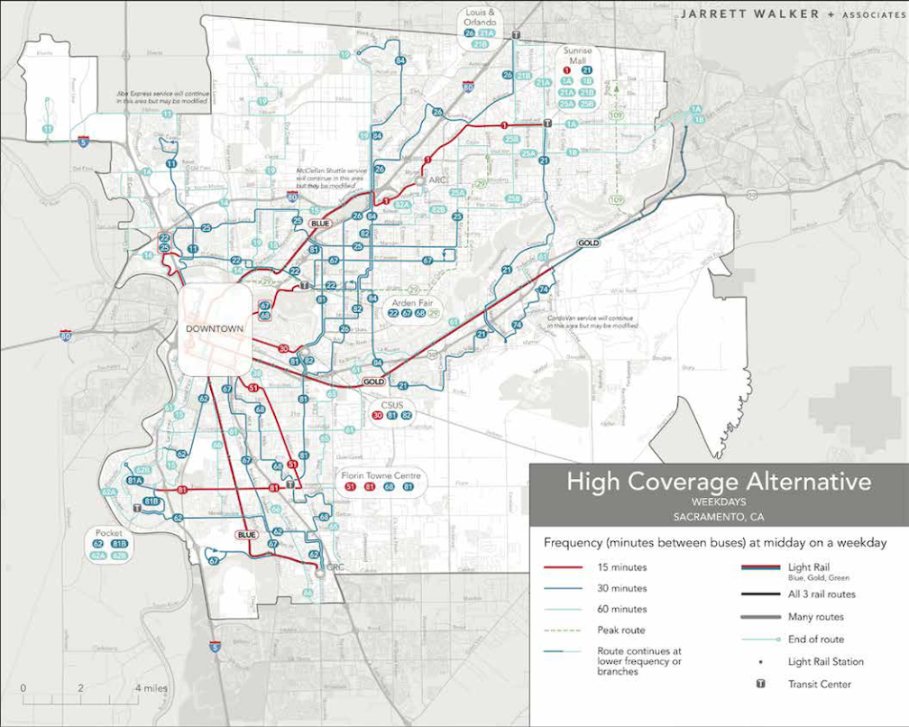 SacRT Forward alternative maps – Sacramento Transit Advocates and ...