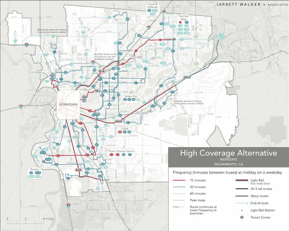 SacRT Forward alternative maps – Sacramento Transit Advocates and ...