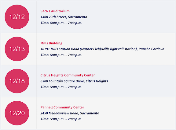 SacRT Forward Open Houses – Sacramento Transit Advocates and Riders (STAR)